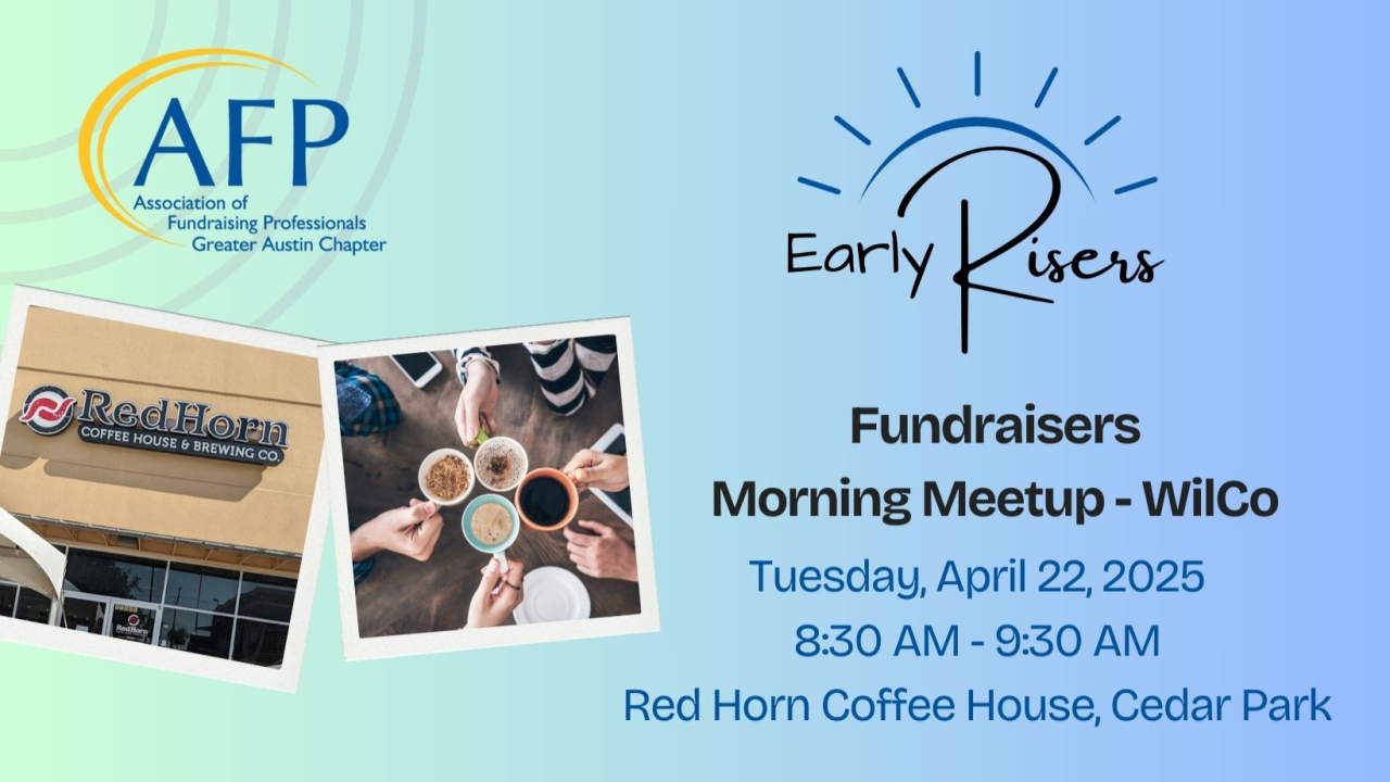 Early Risers Fundraisers Morning Meetup - WilCo